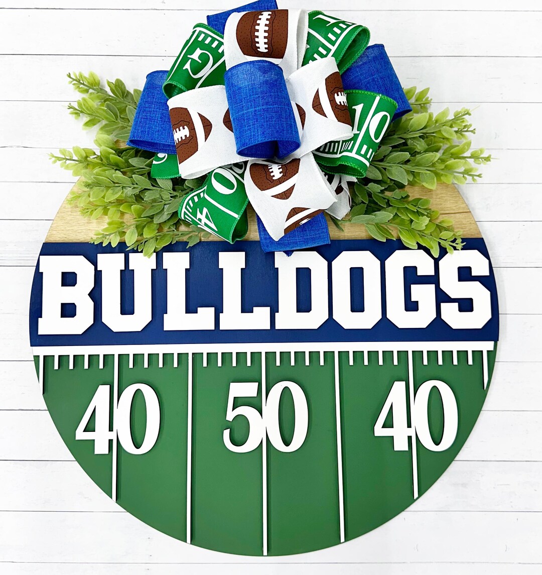 Custom Football Door Hanger | Sports | Spirit | Porch Decor - Etsy