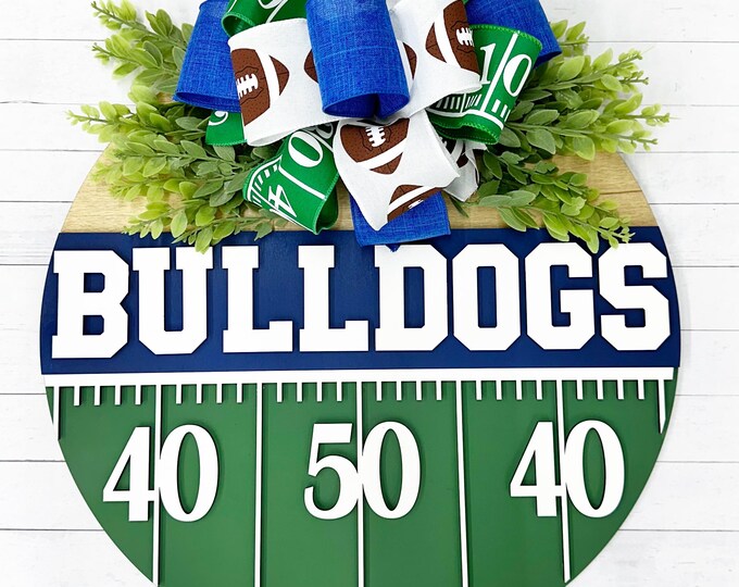 Custom Football Door Hanger Sports Spirit Porch Decor - Etsy