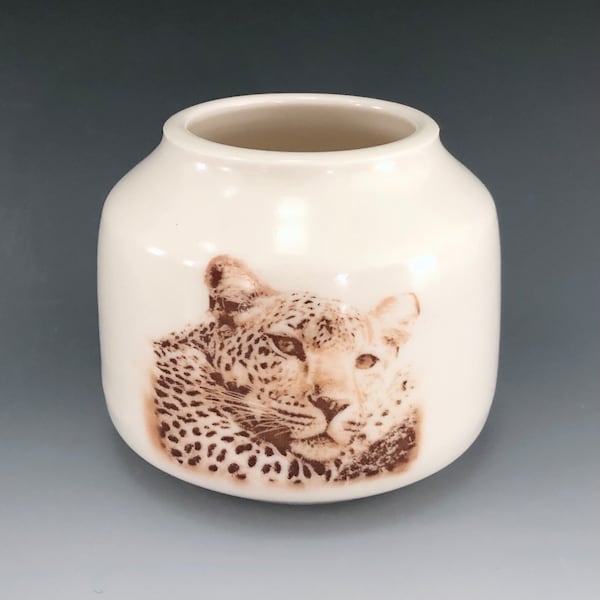 Porcelain Leopard - Etsy