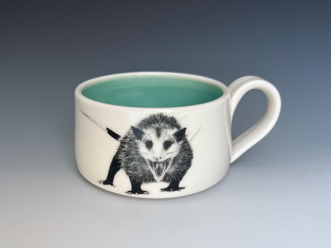 Handmade Ceramic porcelain Opossum Mug - Etsy