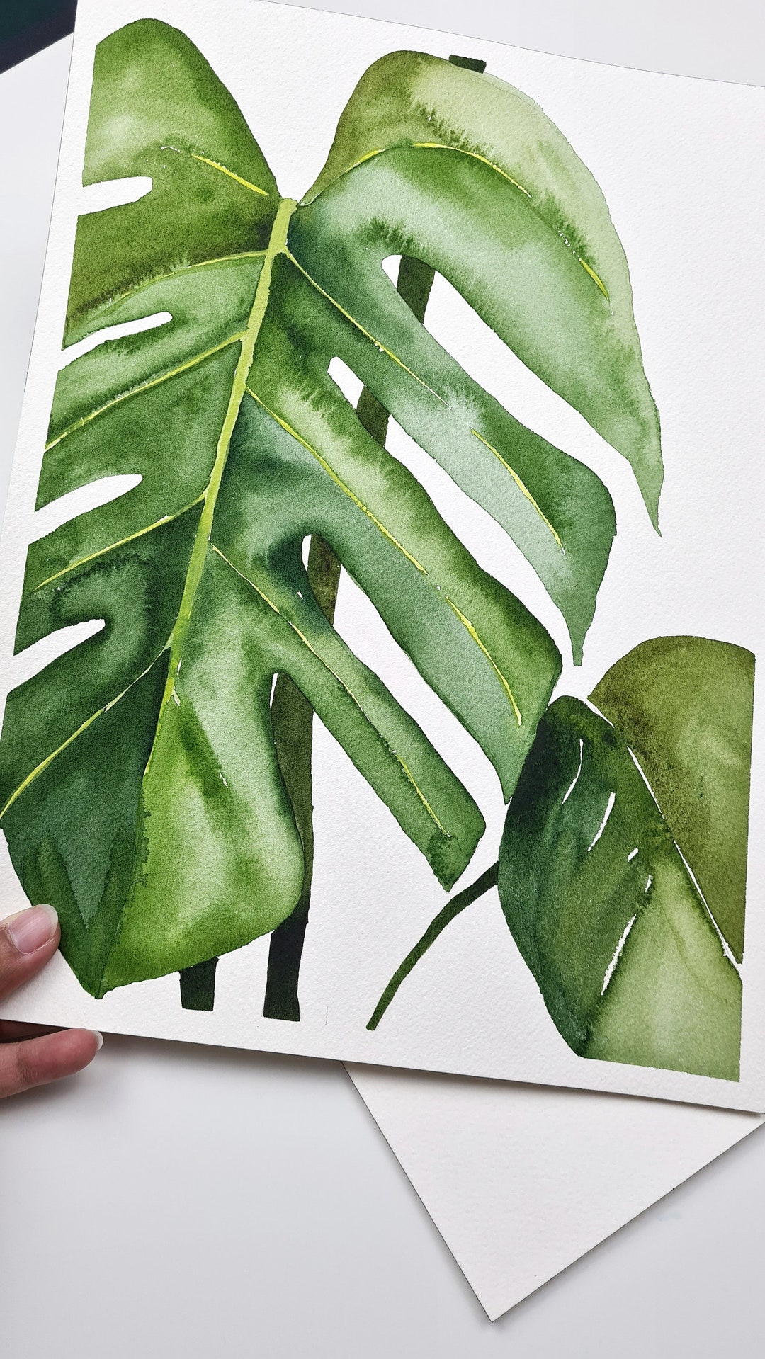 Watercolor Monstera Painting (original Art Work) - Etsy