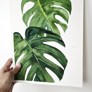 Watercolor Monstera Painting ( Original Art Work) - Etsy