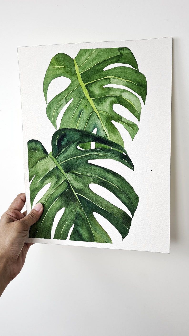 Watercolor Monstera Painting ( Original Art Work) - Etsy