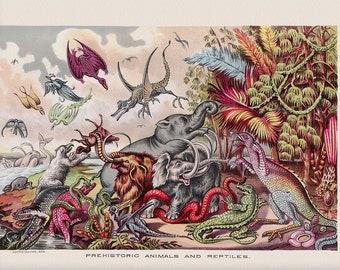 Prehistoric Poster: Cave Dwellers Contend With Prehistoric Monsters ...