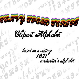 Vector Clipart Vintage 1920s Script Alphabet | Uppercase & Lowercase ...