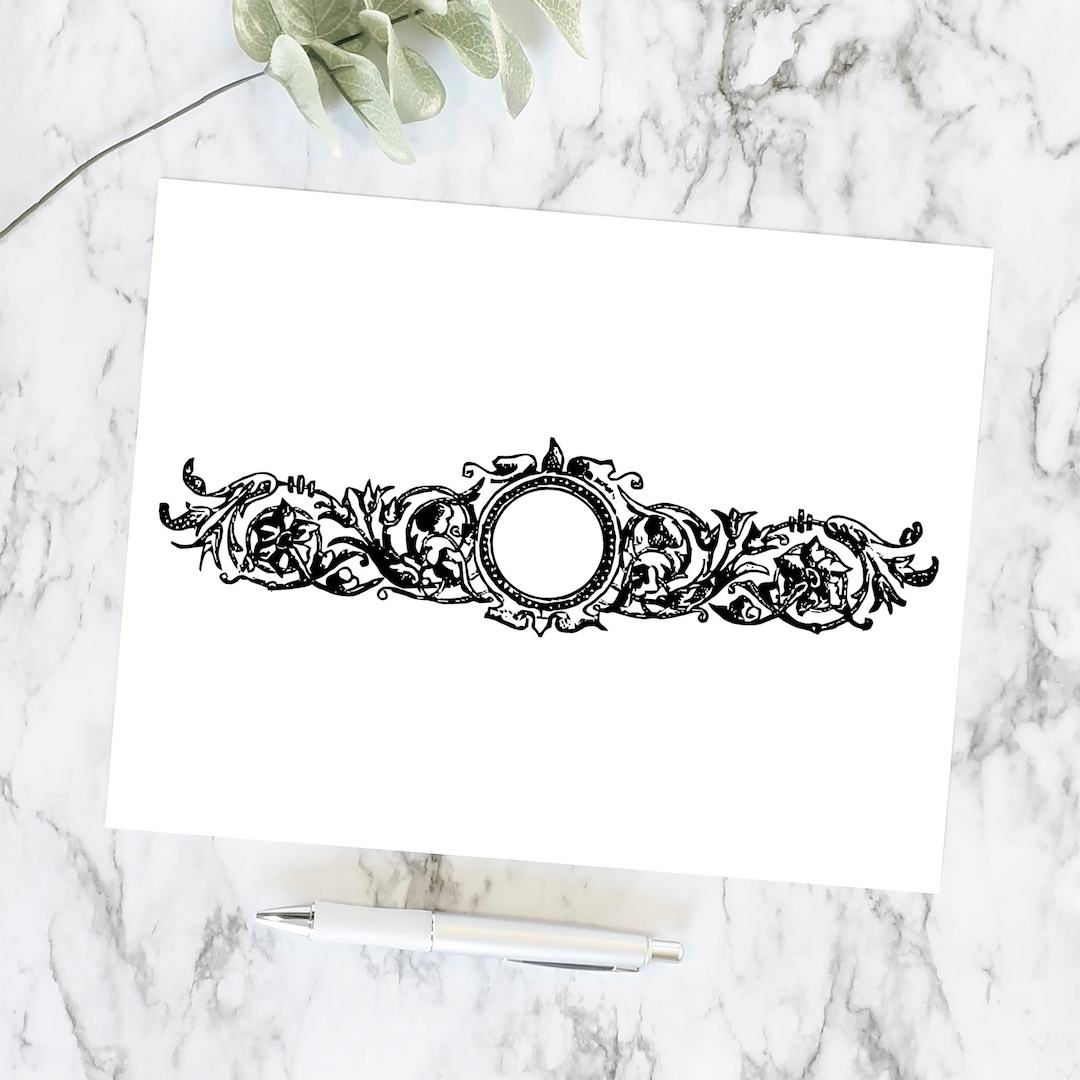 Vintage Floral Border | Antique Victorian Round Frame With Flowers and ...