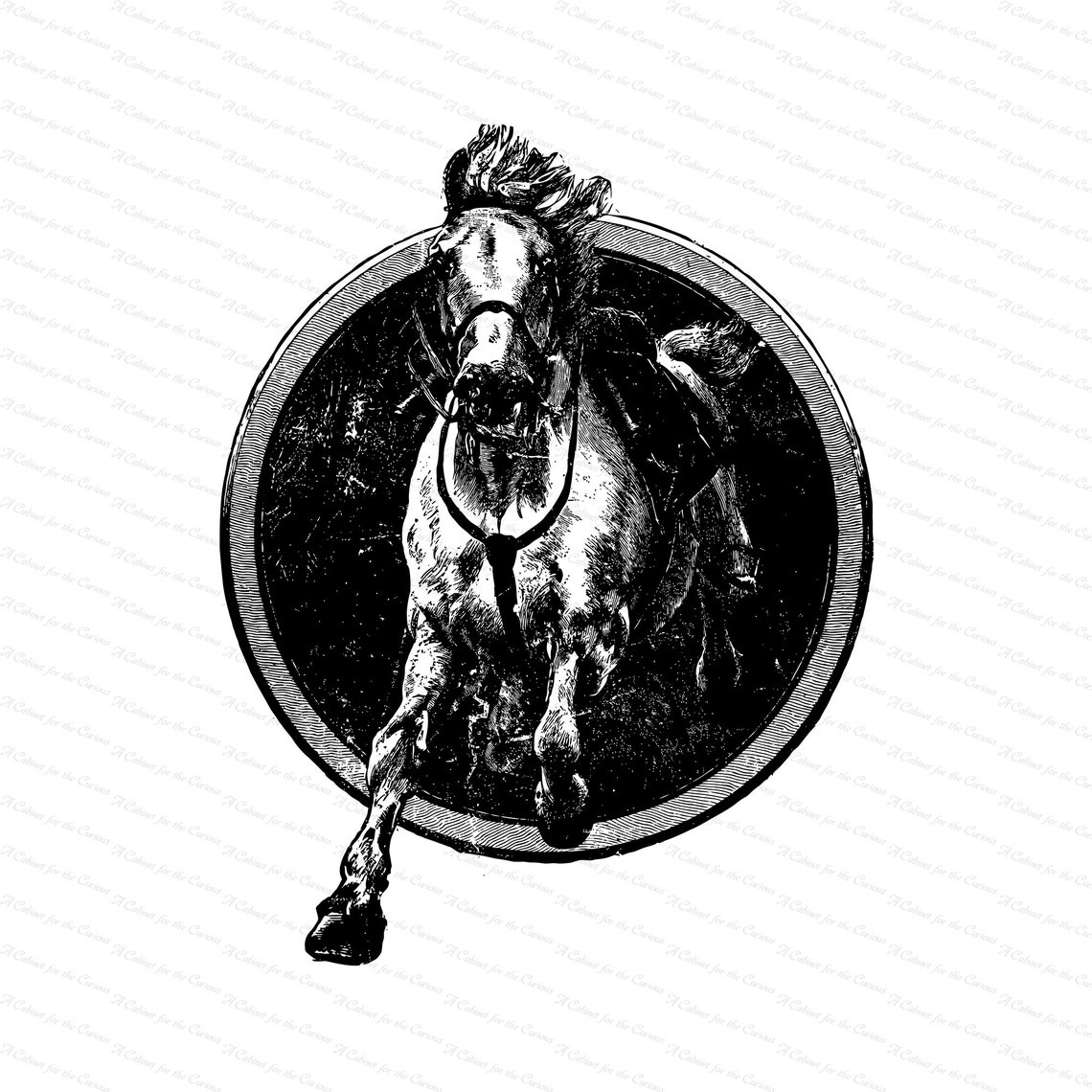Victorian Galloping Horse | Antique Vintage Running Horse Vector Clip ...