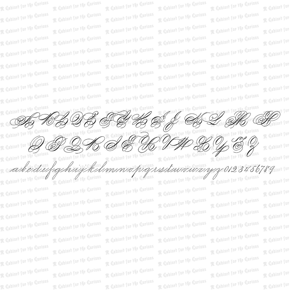 Vector Clipart Fancy Italian Alphabet Letters | Vintage Victorian ...