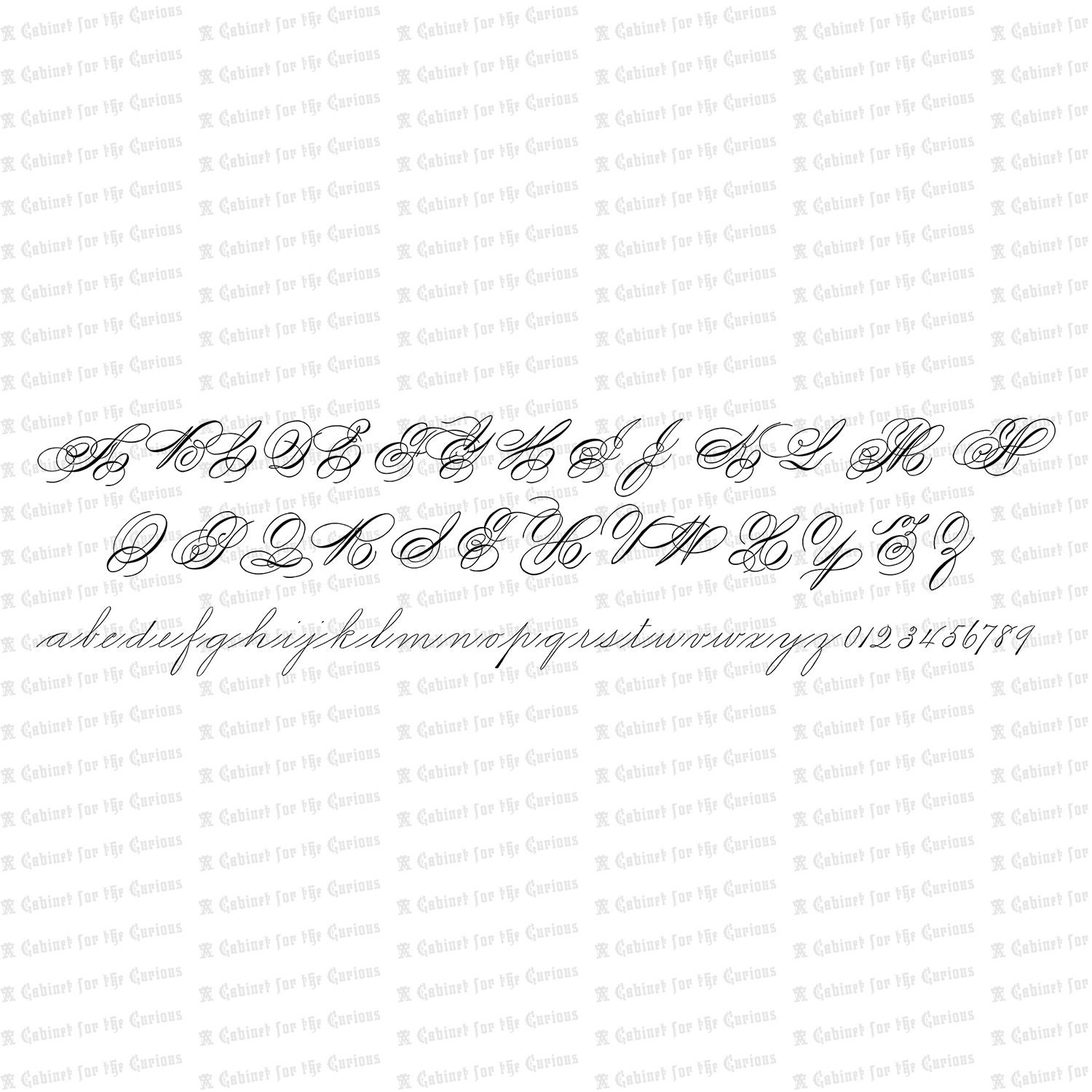 Vector Clipart Fancy Italian Alphabet Letters | Vintage Victorian ...