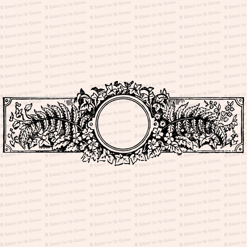 Vintage Rustic Woodland Border Antique Victorian Round Frame - Etsy