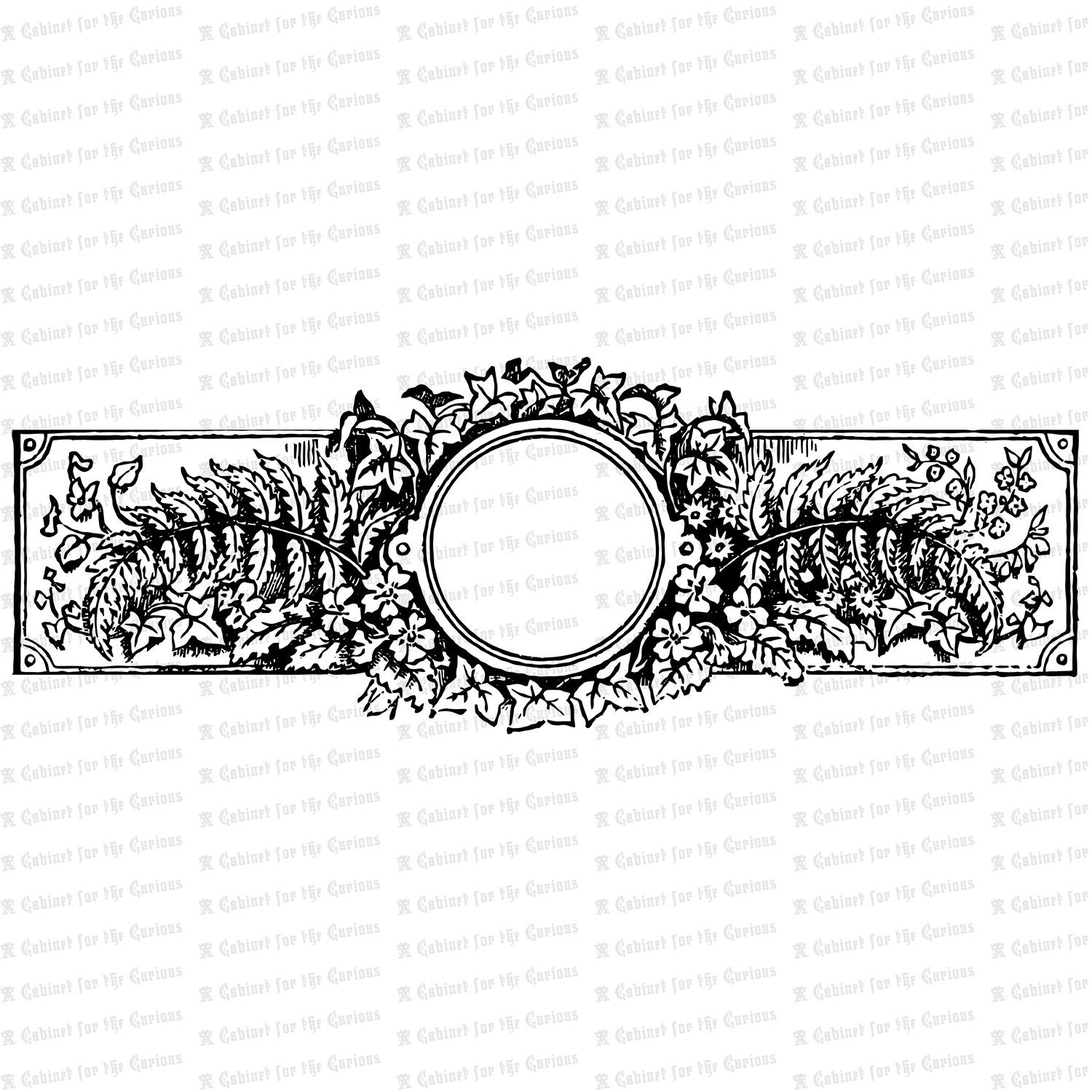 Vintage Rustic Woodland Border Antique Victorian Round Frame - Etsy