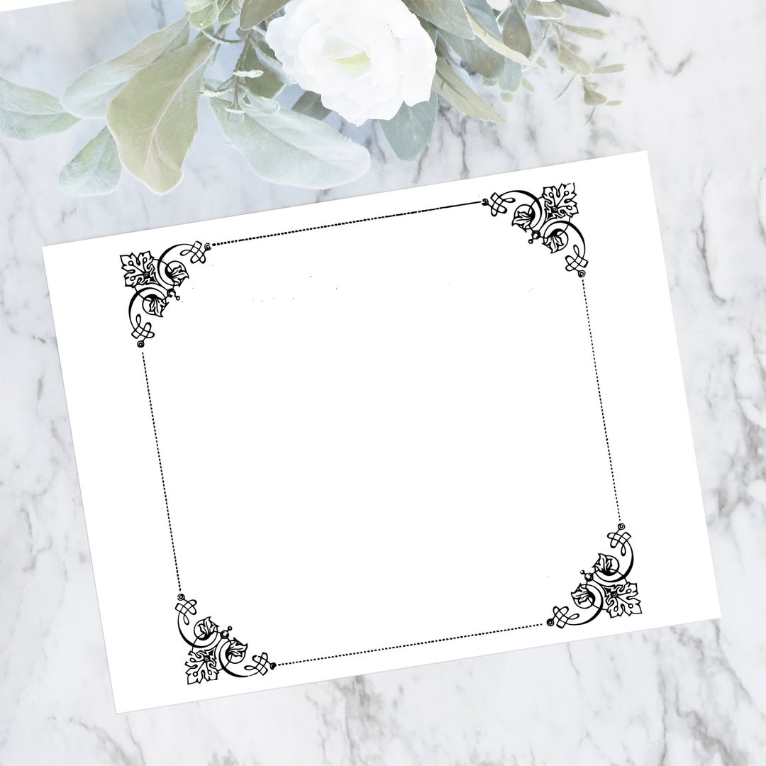 Vintage Victorian Border With Ornate Corners | Antique Square ...