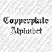 Vector Clipart Victorian Copperplate Ornamental Penwork Alphabet ...