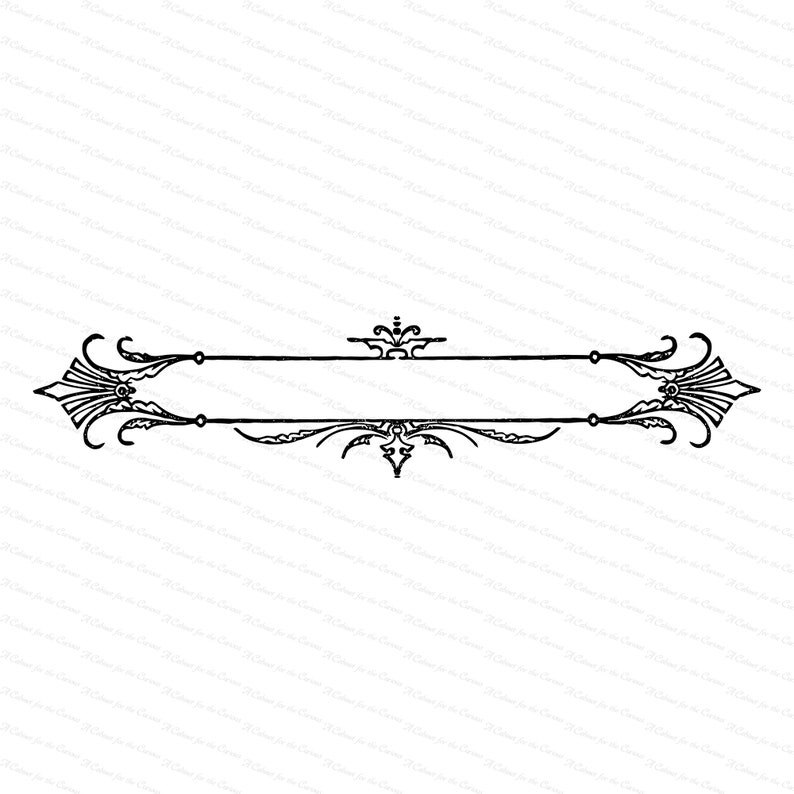 Vintage Ornate Decorative Title Border Element | Antique Victorian ...