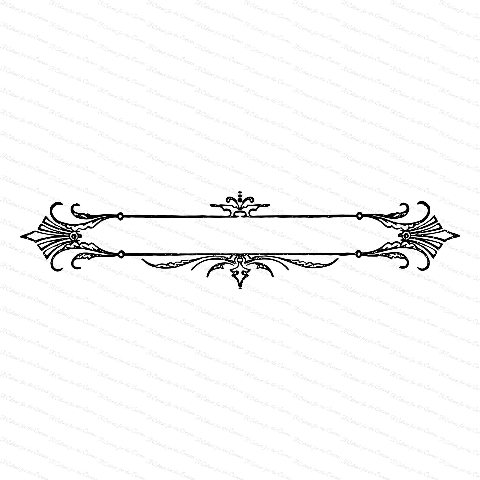 Vintage Ornate Decorative Title Border Element | Antique Victorian ...