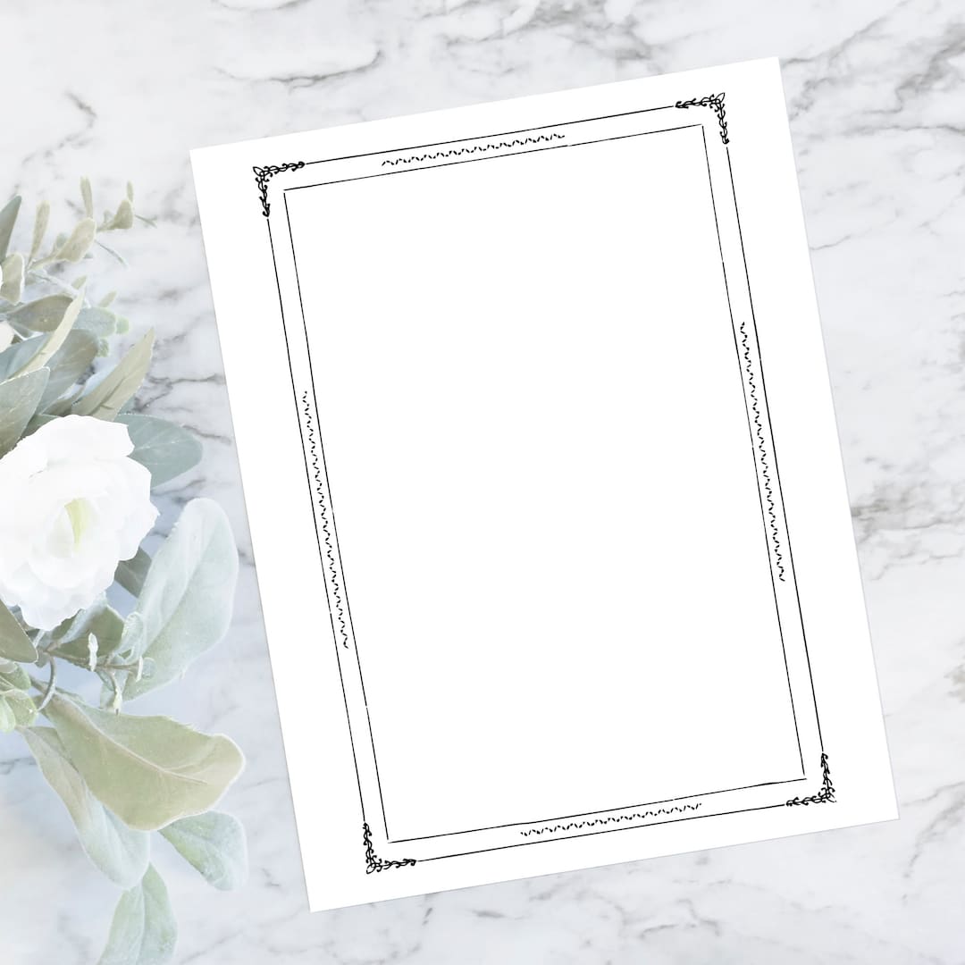 Vintage Victorian Frilly Border | Antique Rectangular Frame | Vector ...