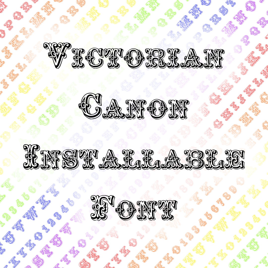 Installable Font Victorian Canon Ornamental | Vintage Hand-drawn ...