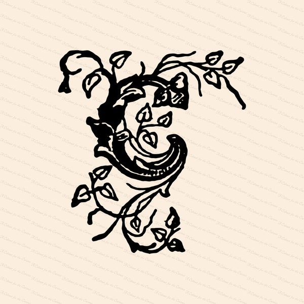 Fancy C Letter Svg - Etsy