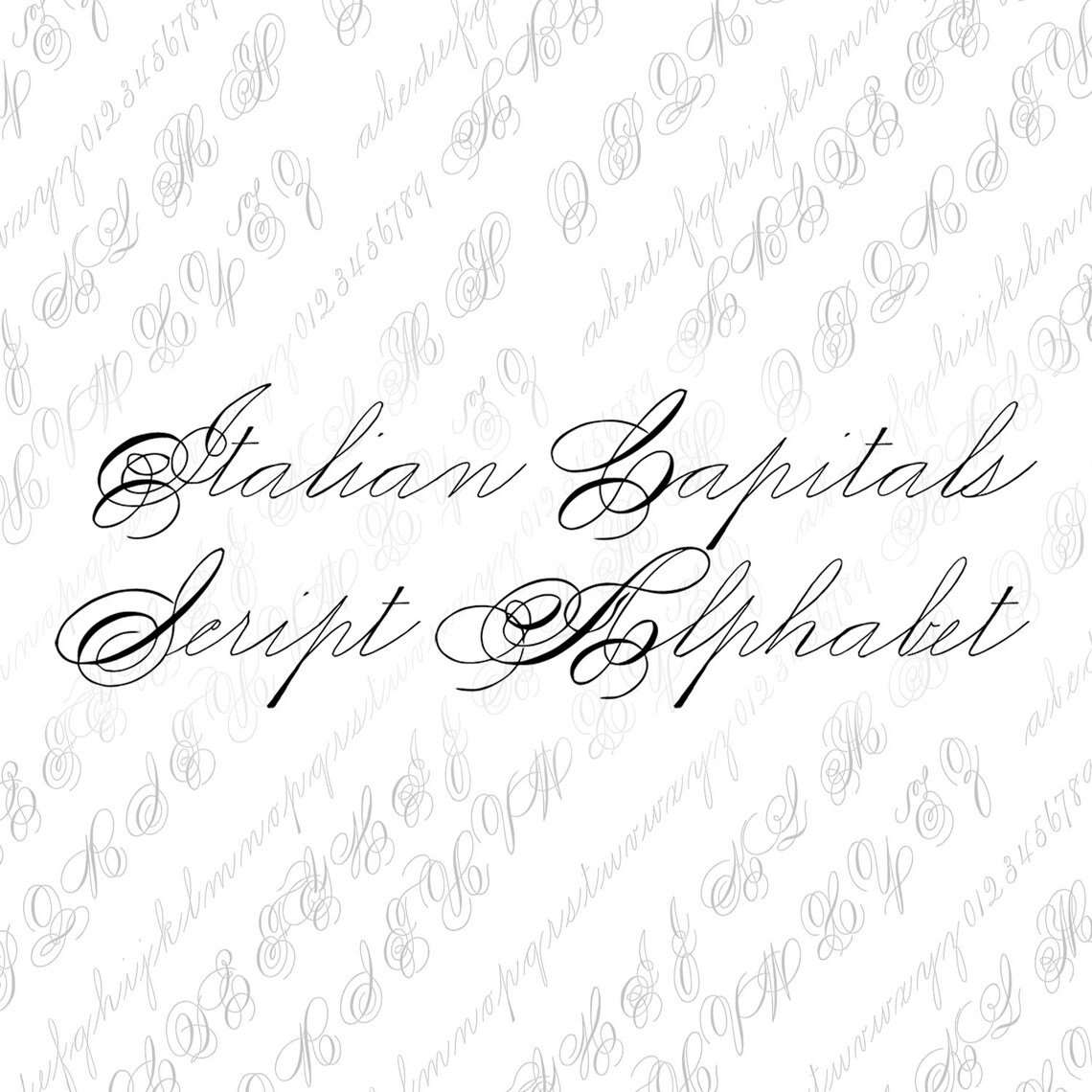 Vector Clipart Fancy Italian Alphabet Letters | Vintage Victorian ...