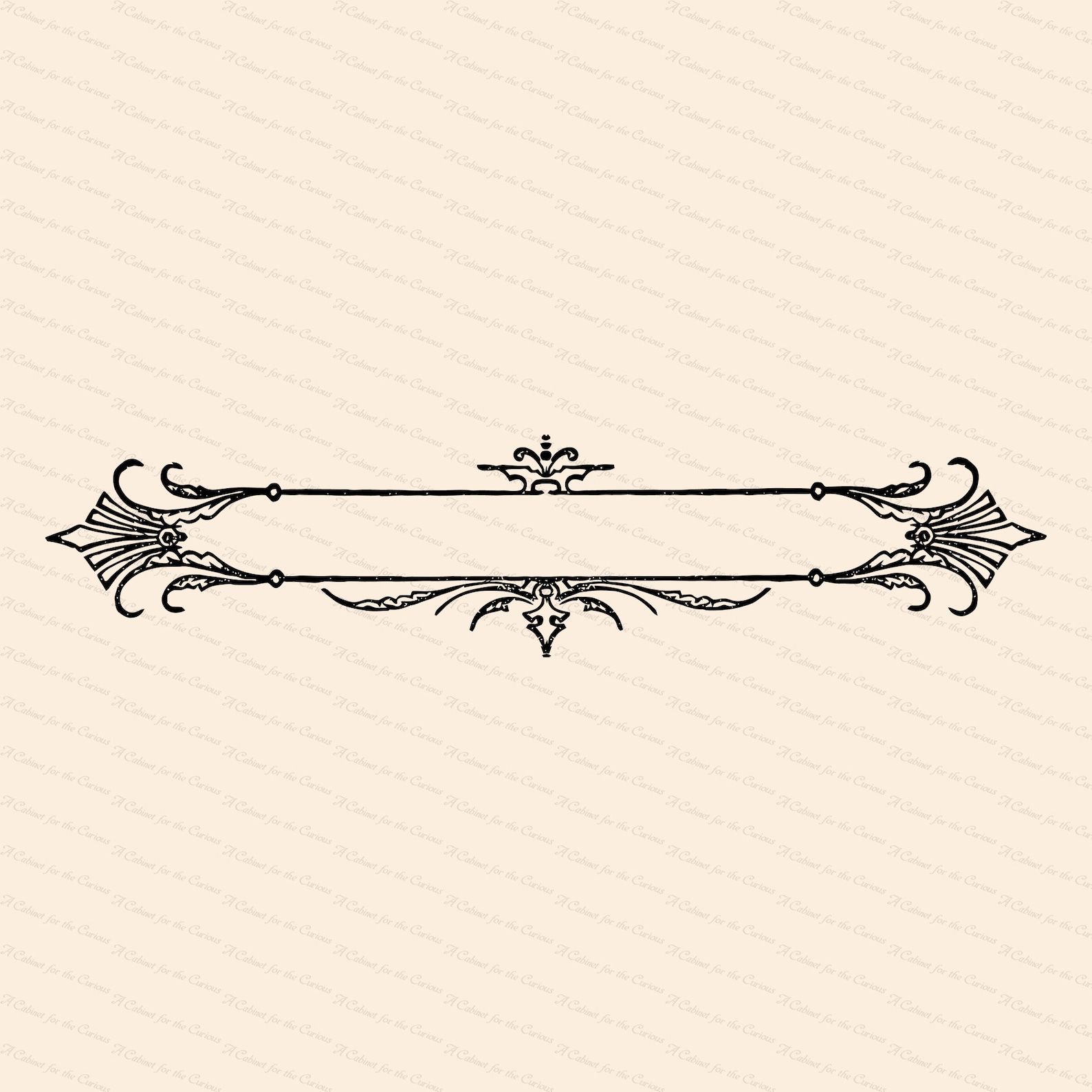 Vintage Ornate Décoratif Titre Border Element fr Cadre | Etsy