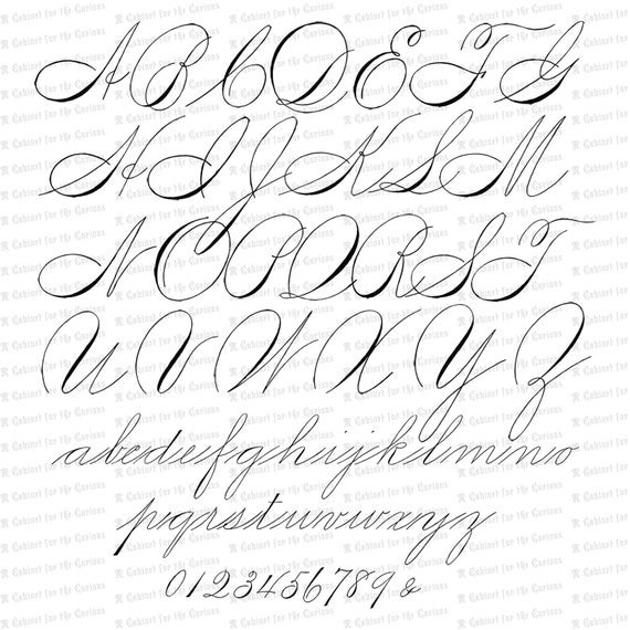 Spencerian Script Alphabet