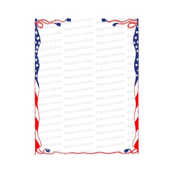 American Flag Page Border