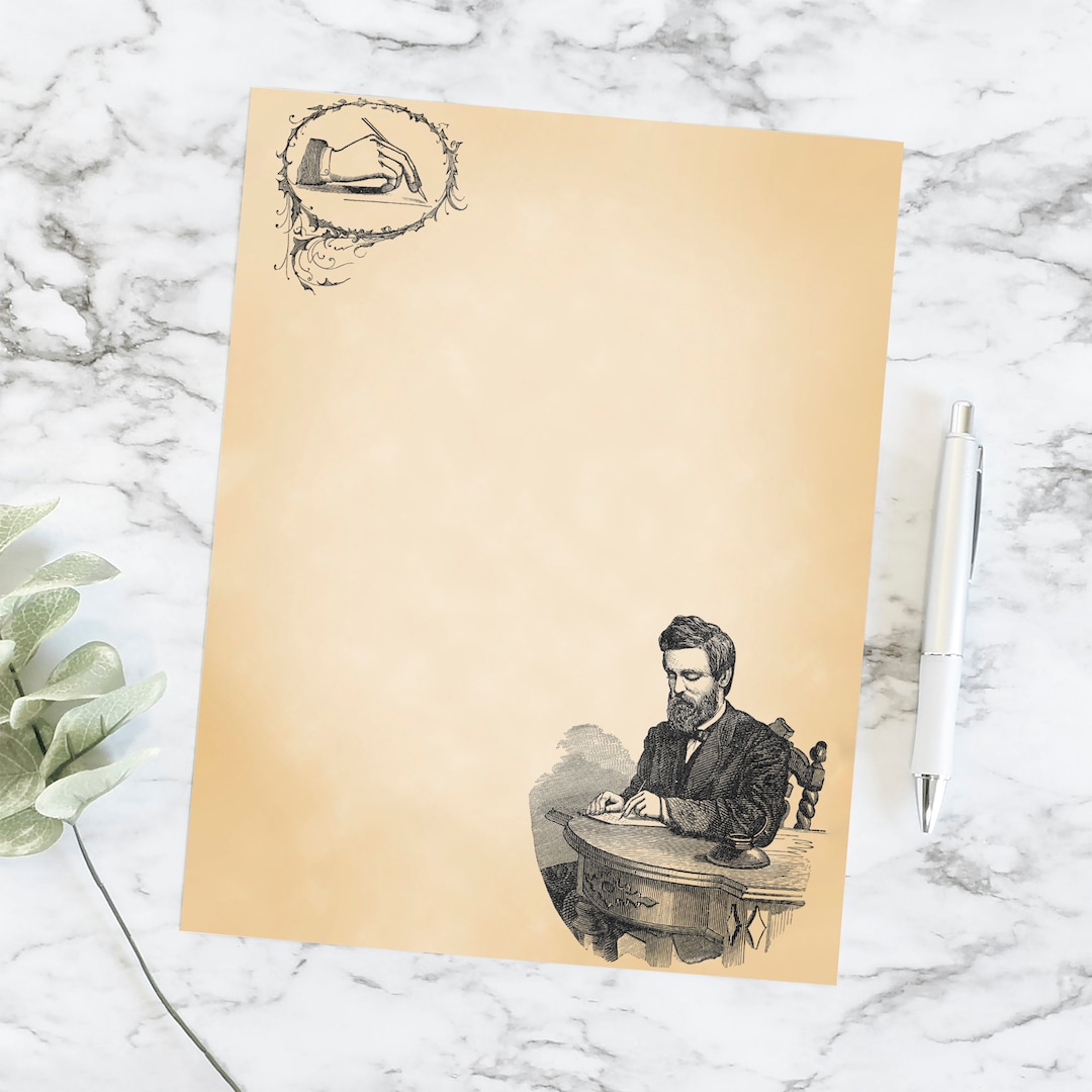 Printable Victorian Gentlemen's Notepaper | Vintage Letter Writing ...