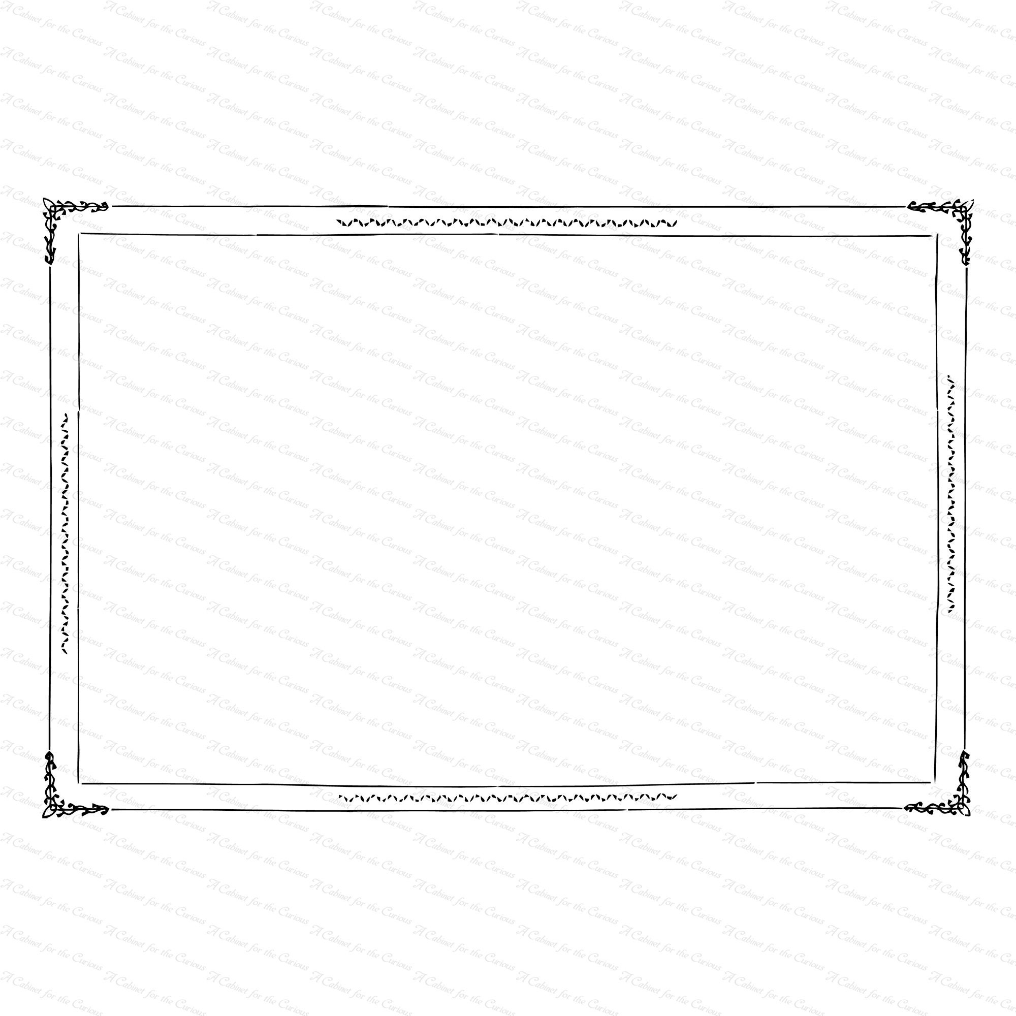Vintage Victorian Frilly Border | Antique Rectangular Frame | Vector ...