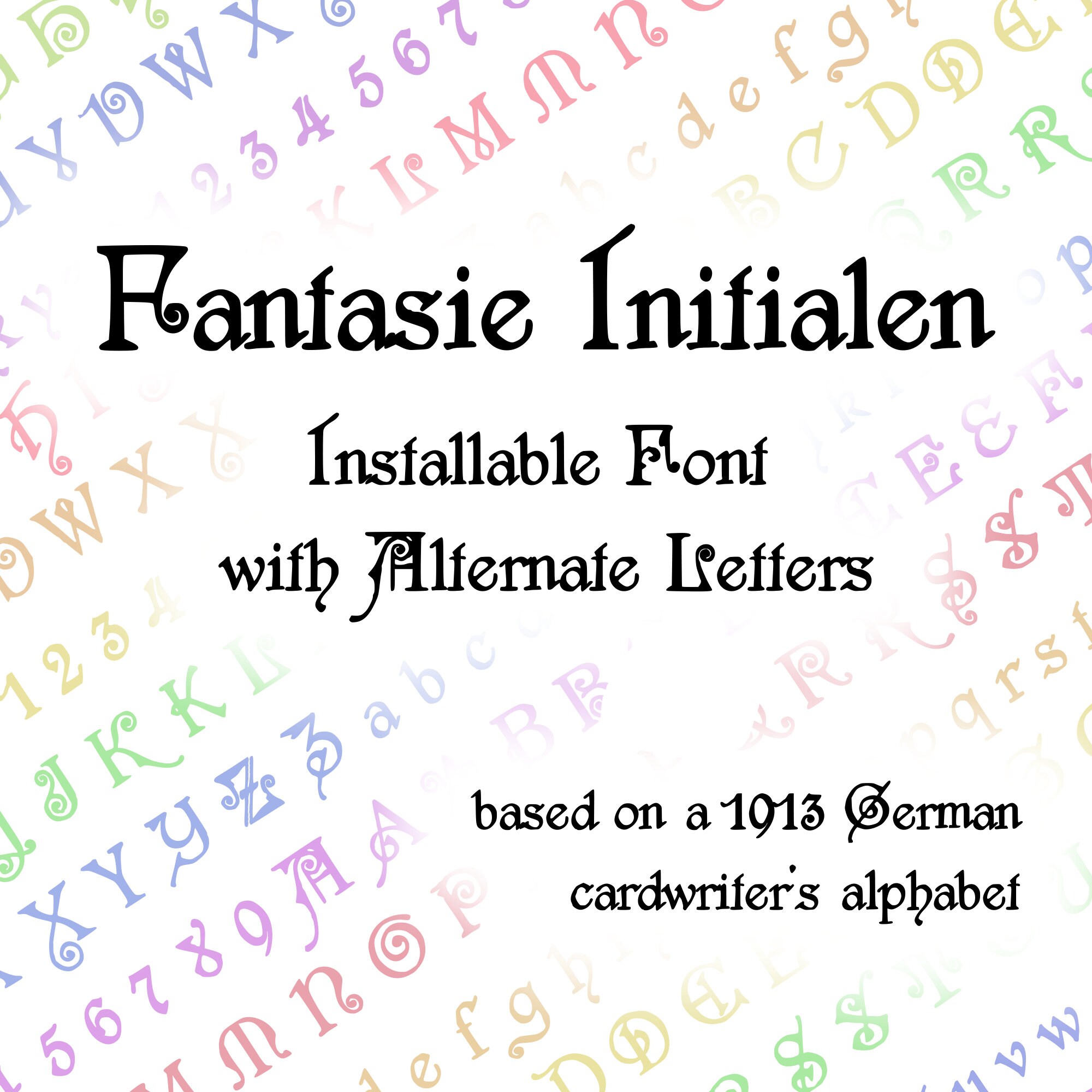 Installable Font Vintage 1910s Fantasy Initials | Uppercase & Lowercase ...