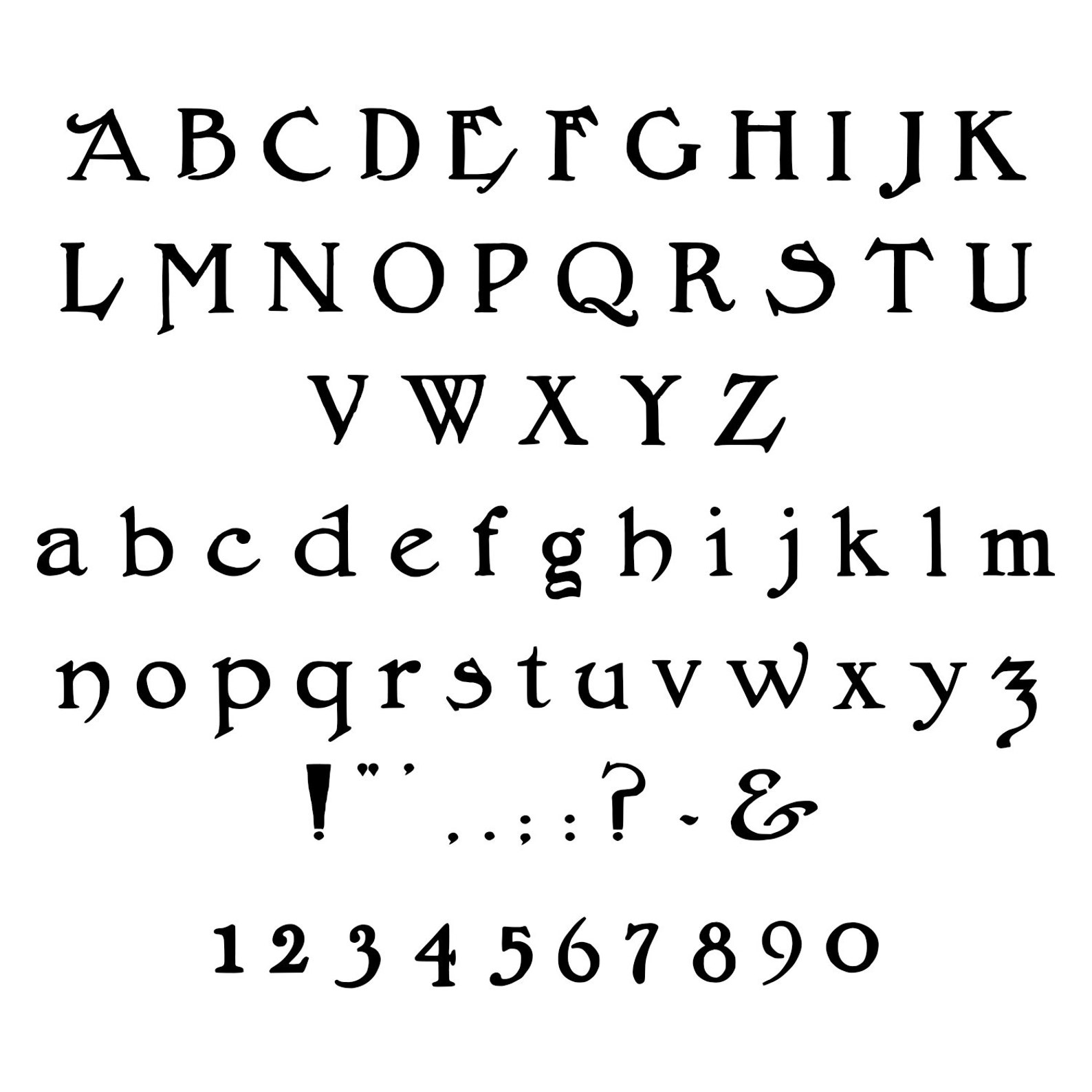 Vector Clipart King Cole Penwork Alphabet | Vintage Art Nouveau Era ...
