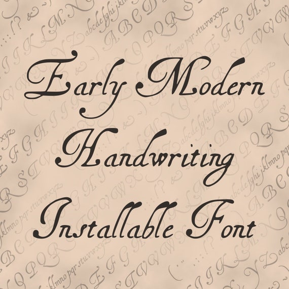 Old English Cursive Letters