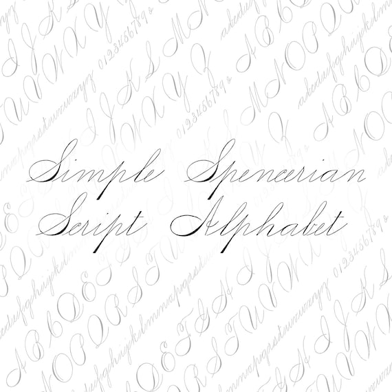 Spencerian Script Alphabet