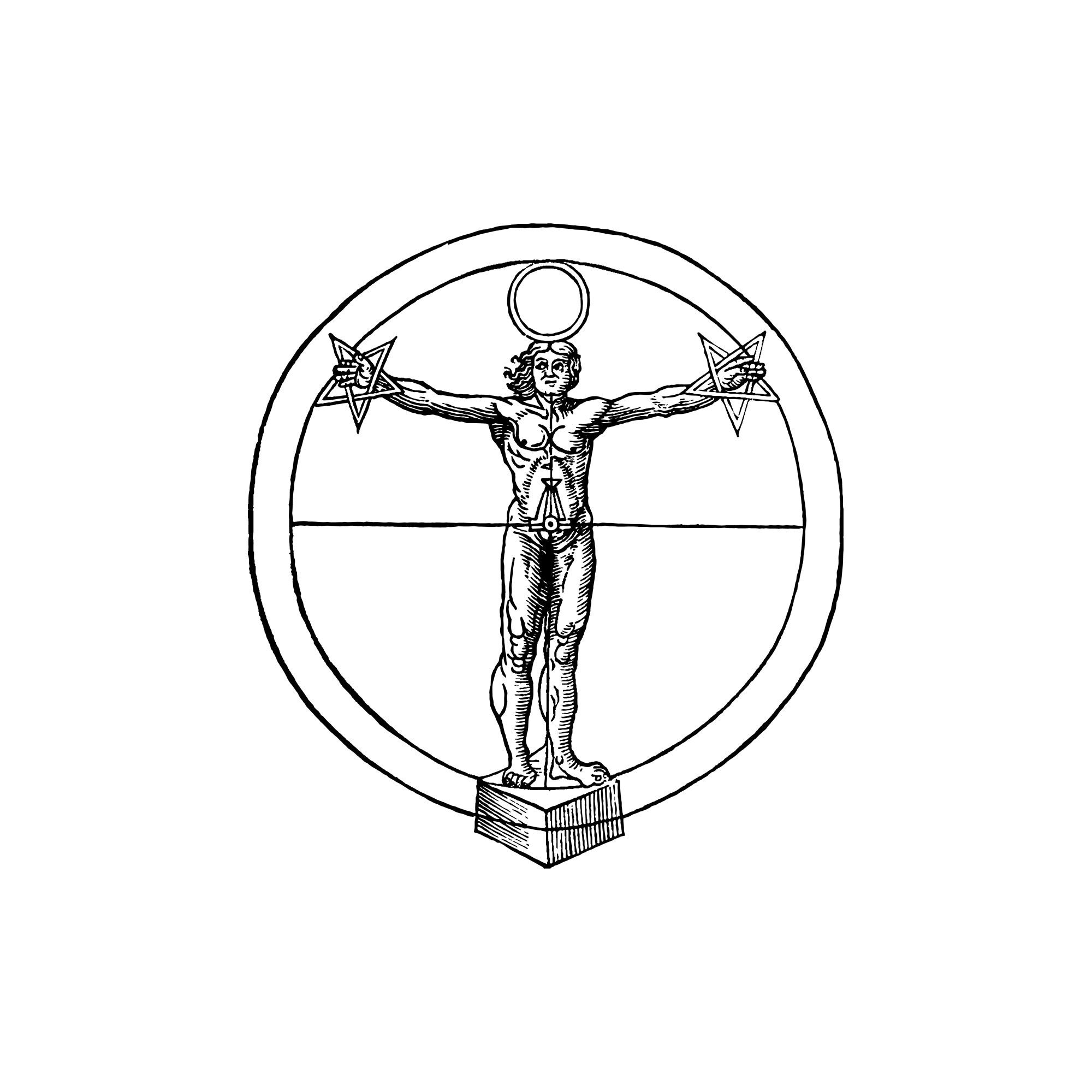 Agrippa's Geometric Man - Circle Vector Clipart | Occult Symbol Sacred ...