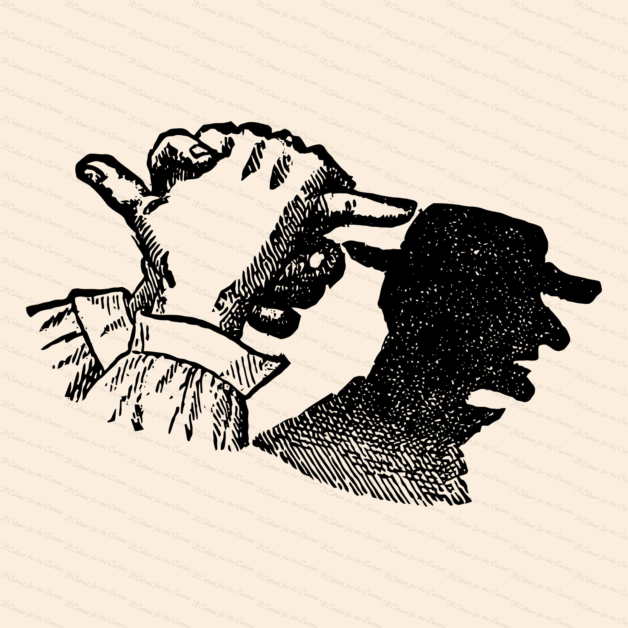 Vintage Victorian Shadow Puppet | 1890s Man Wearing Hat Shadow Vector ...