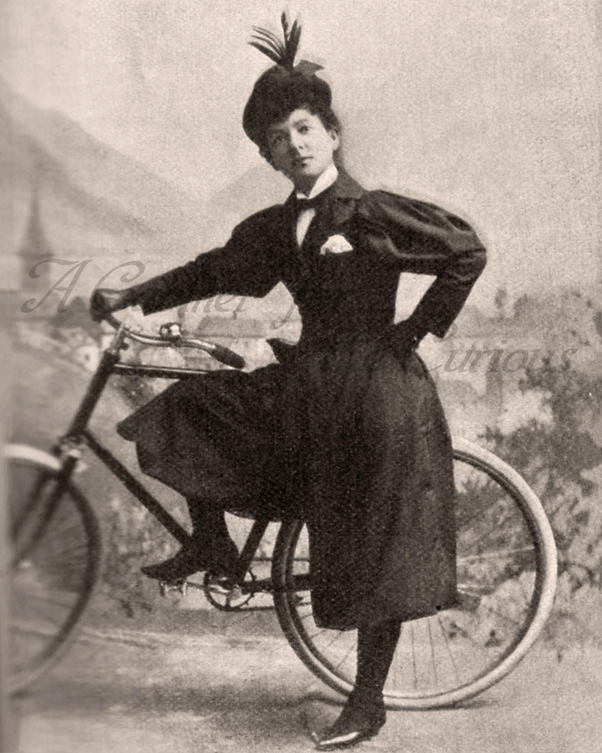 Antique Photo DOWNLOAD | Daring Victorian Lady With Bicycle Wearing ...