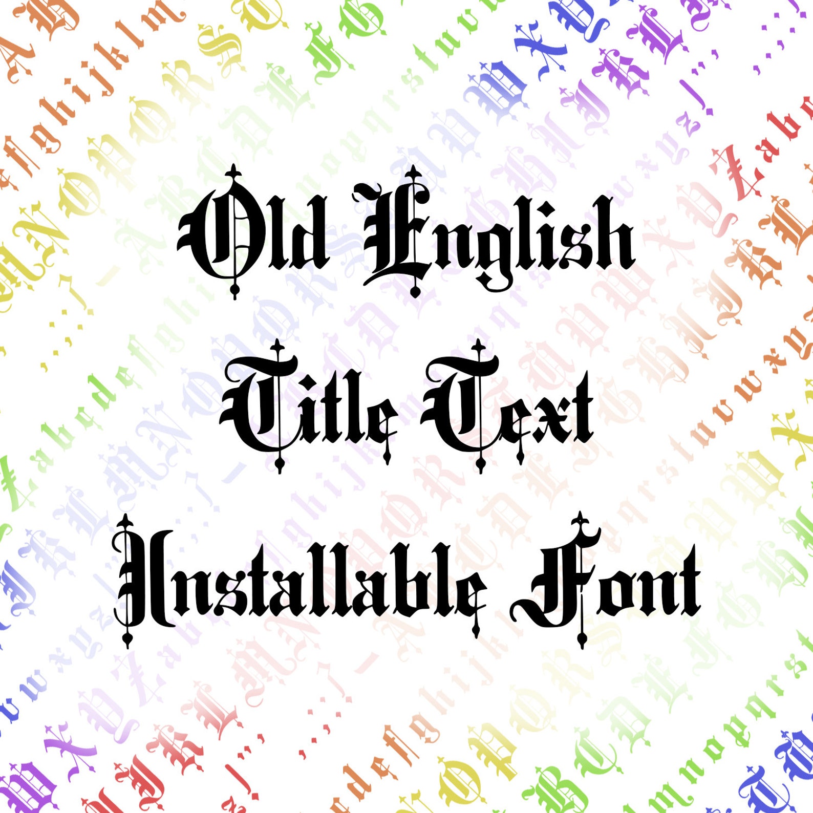 Installable Font Victorian Old English Title Text Ornamental | Vintage ...
