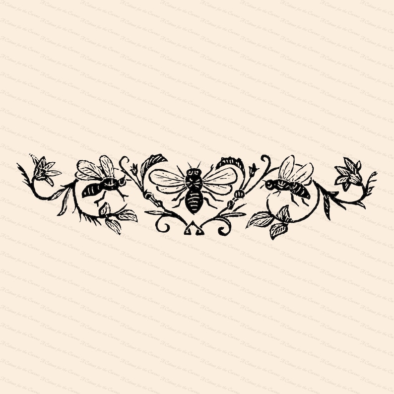 Victorian Bees & Flowers | Antique Vintage 1870s Insect Embellishment ...