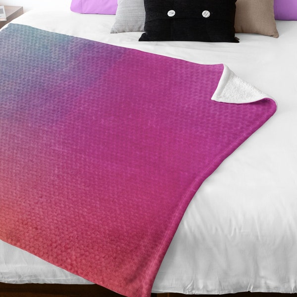 Orange and Blue Throw Blanket - Etsy