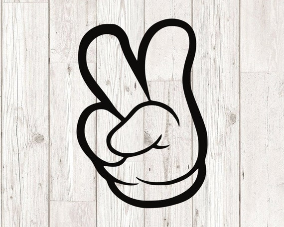 Mickey Mouse Gloves Peace