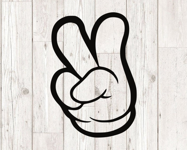 Mickey Mouse Hands Peace