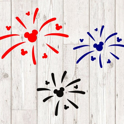 Mickey Mouse Head Fireworks SVG Fireworks SVG and PNG - Etsy