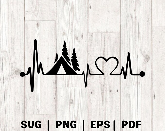 Camper Svg, Heart Beat Svg, Camping Svg, Motor Home Svg, Trip, Van ...