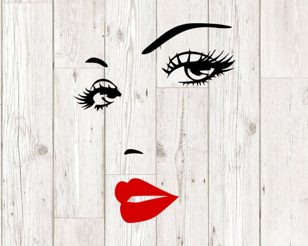 Woman Face Svg, Woman Eyelashes Svg, Eyebrow Svg, Makeup Svg, Cutting ...
