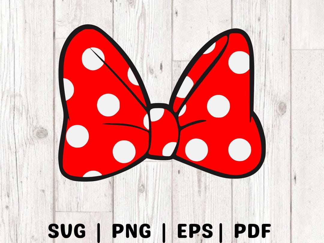 Plantilla De Silueta De Lazo De Minnie Mouse