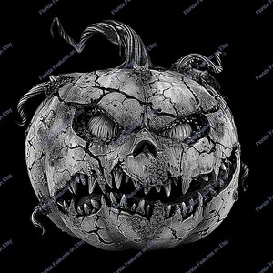 Pumpkin Wall Art Halloween Spooky 3D Illusion Laser Etch SVG PNG Format ...