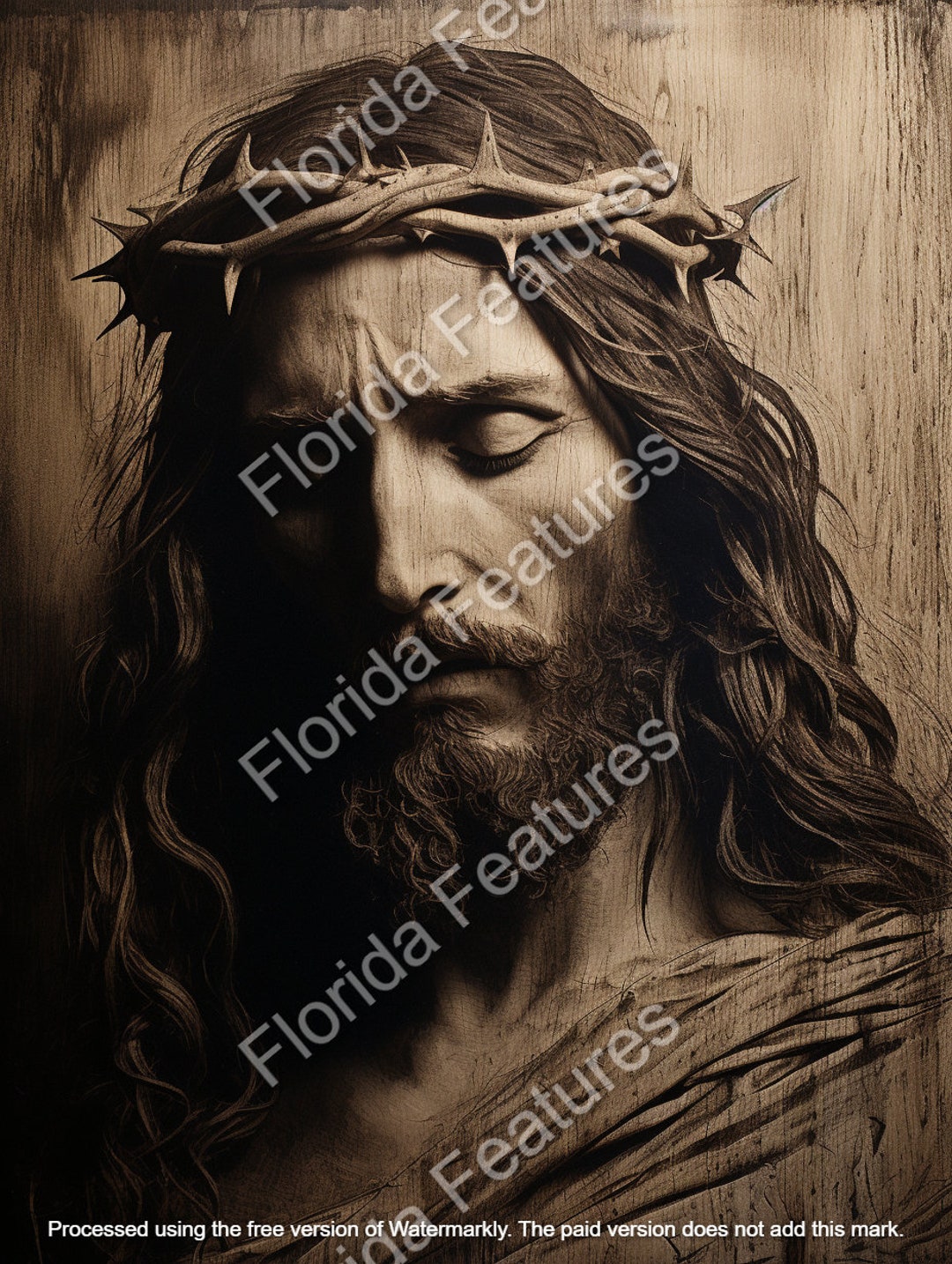 Carved Wood Look, Digital 3D Illusion Laser Etch Burn Jesus PNG SVG, Our Saviour, Man of God ...