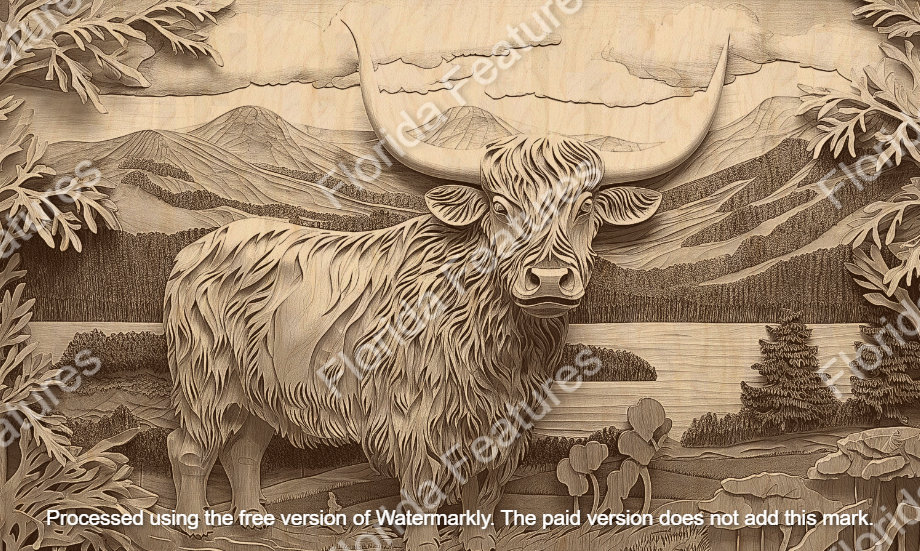 Highland Cow 300 DPI Kids Farm Animals Laser Etch Burn - Etsy