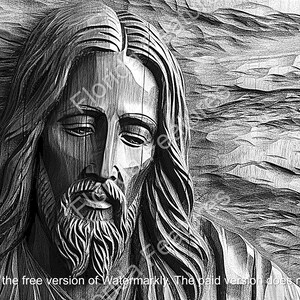Jesus Digital Download PNG SVG Omtech Laser Etch Xtool Cut Burn Wood Etching Our Saviour Image ...