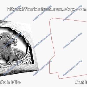 3D Baby Otter Wood Engraving: Laser Cut File (PNG SVG) - Etsy
