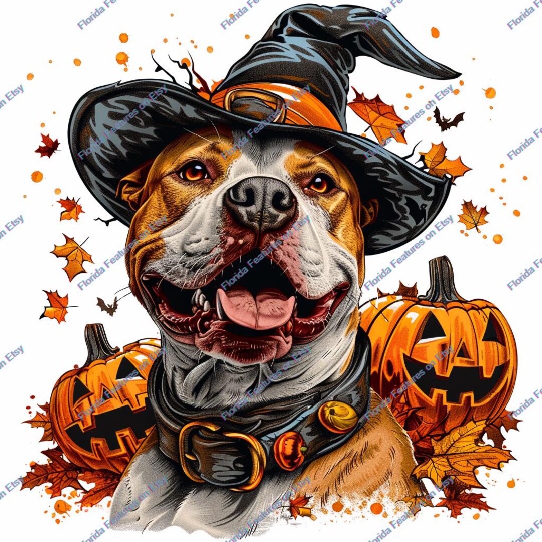 Pit Bull Happy Halloween Panel | 3D Illusion | Laser Etch SVG PNG ...